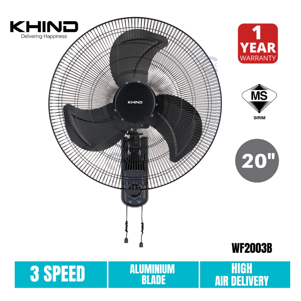 [1 YEAR WARRANTY] KHIND INDUSTRIAL WALL FAN WF1803B/WF2003B/ WF1802F ...