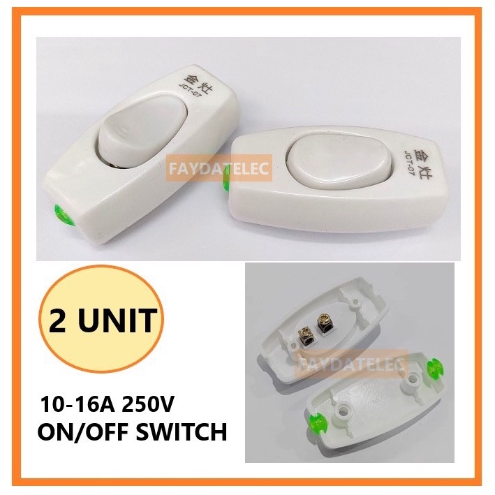 2PCS ON/OFF SWITCH TABLE LAMP / BED LAMP SWITCH (10-16A 250V) | Shopee ...