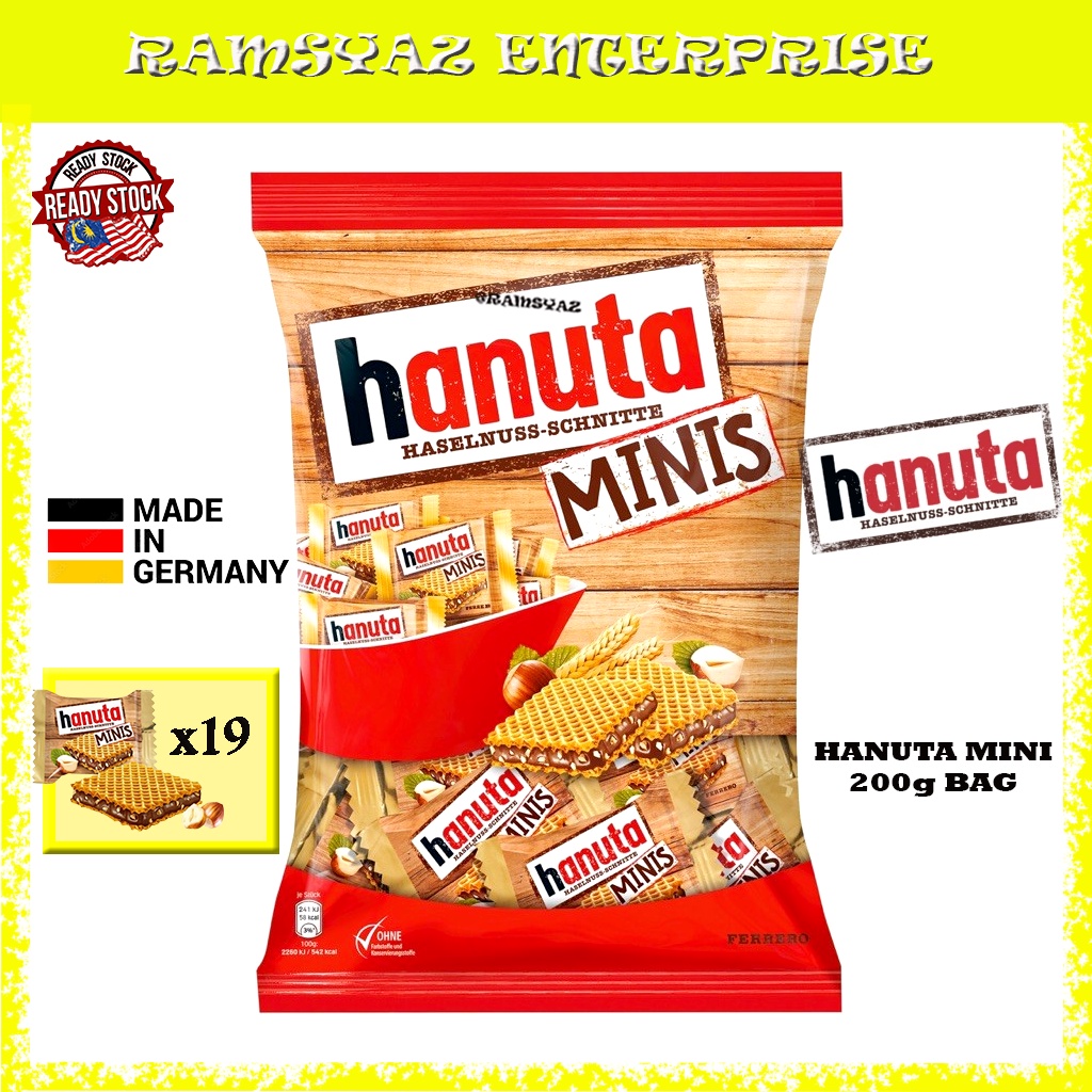 Hanuta Hazelnuts-Schnitte Minis 200g Chocolate Hanuta Minis Coklat ...