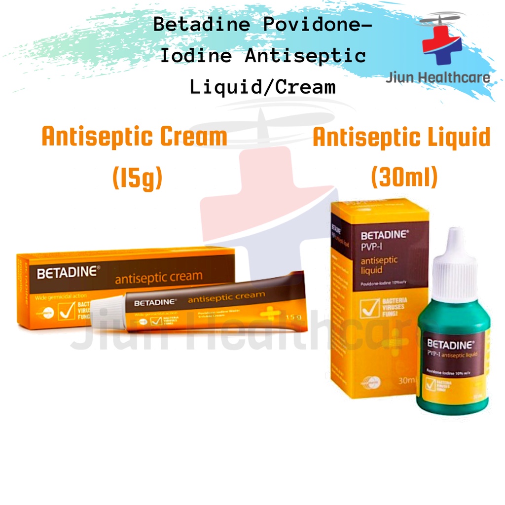 Betadine Antiseptic Povidone-Iodine Liquid 30ml / Cream 15g | Shopee Malaysia