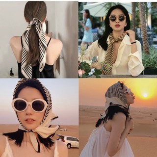 Aibins 27.55inch Silk Square Scarf Multifunctional Air Hostess Scarf ...