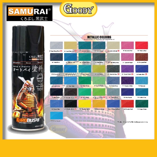 Samurai METALLIC COLOURS Spray Paint 400ml | Shopee Malaysia