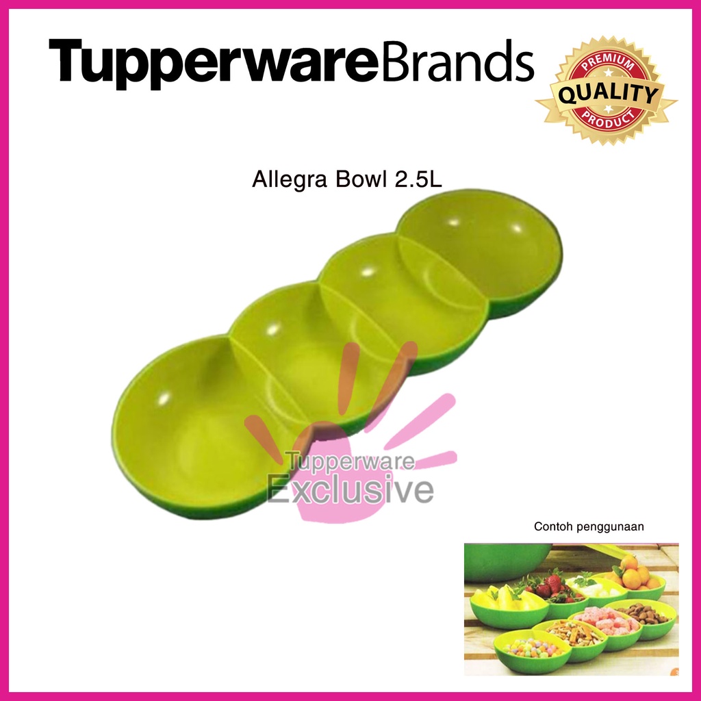 Allegra Bowl 2.5L Allegra Peas Serving Center Tupperware Original ...