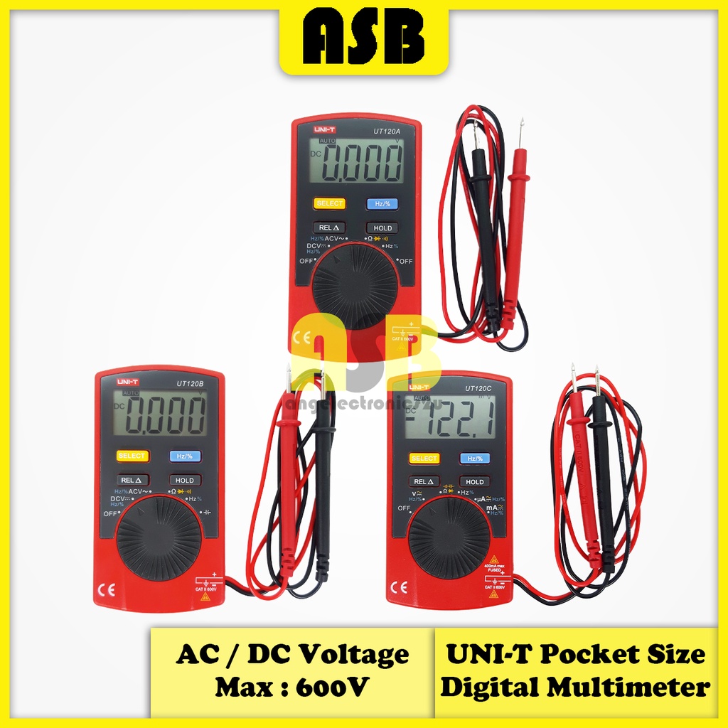 (1pc) Uni-T UT 120 Series Pocket Size Digital Multimeter ( UT 120A / UT ...