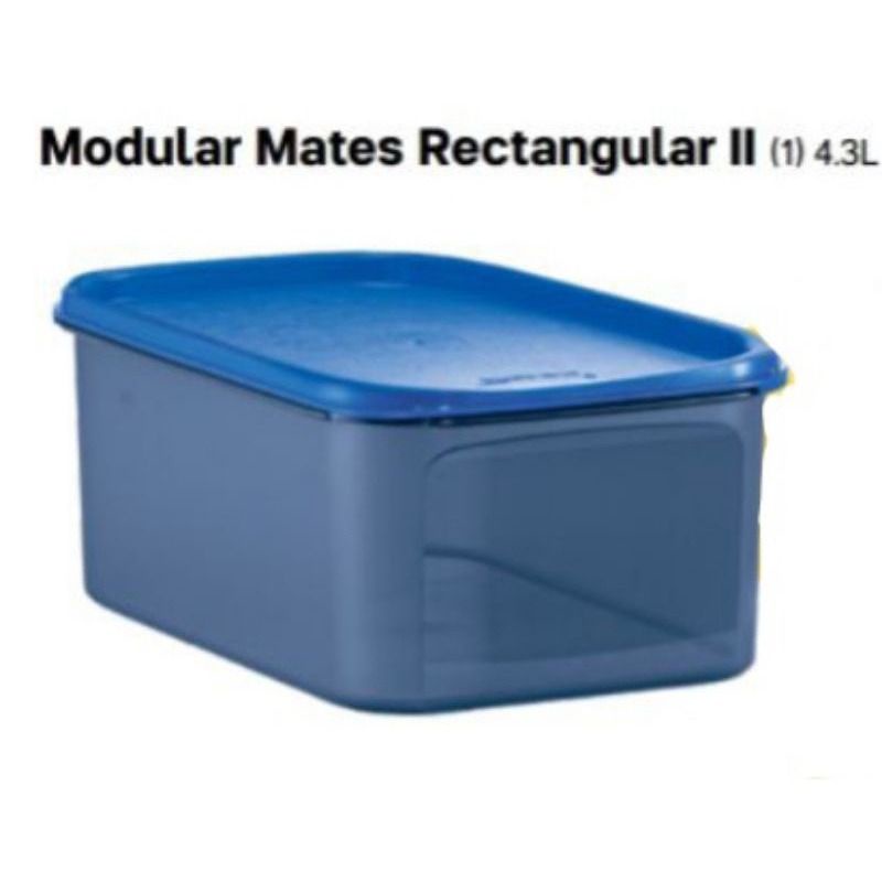 Tupperware Modular Mates Rectangular 4.3L Dark Blue - 1pc | Shopee Malaysia