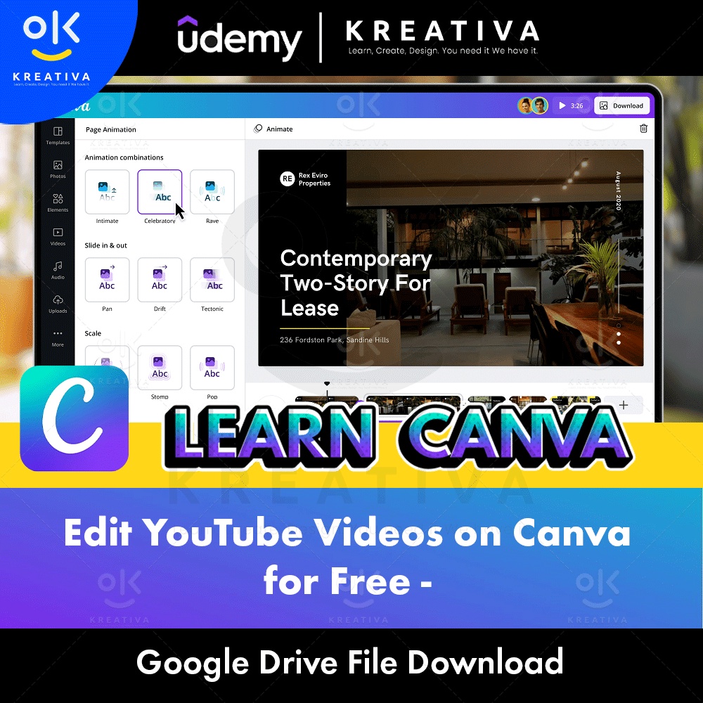 Video Course - Simple Video Editing Canva Tutorial YouTube for Beginner | Learn Canva Course ...