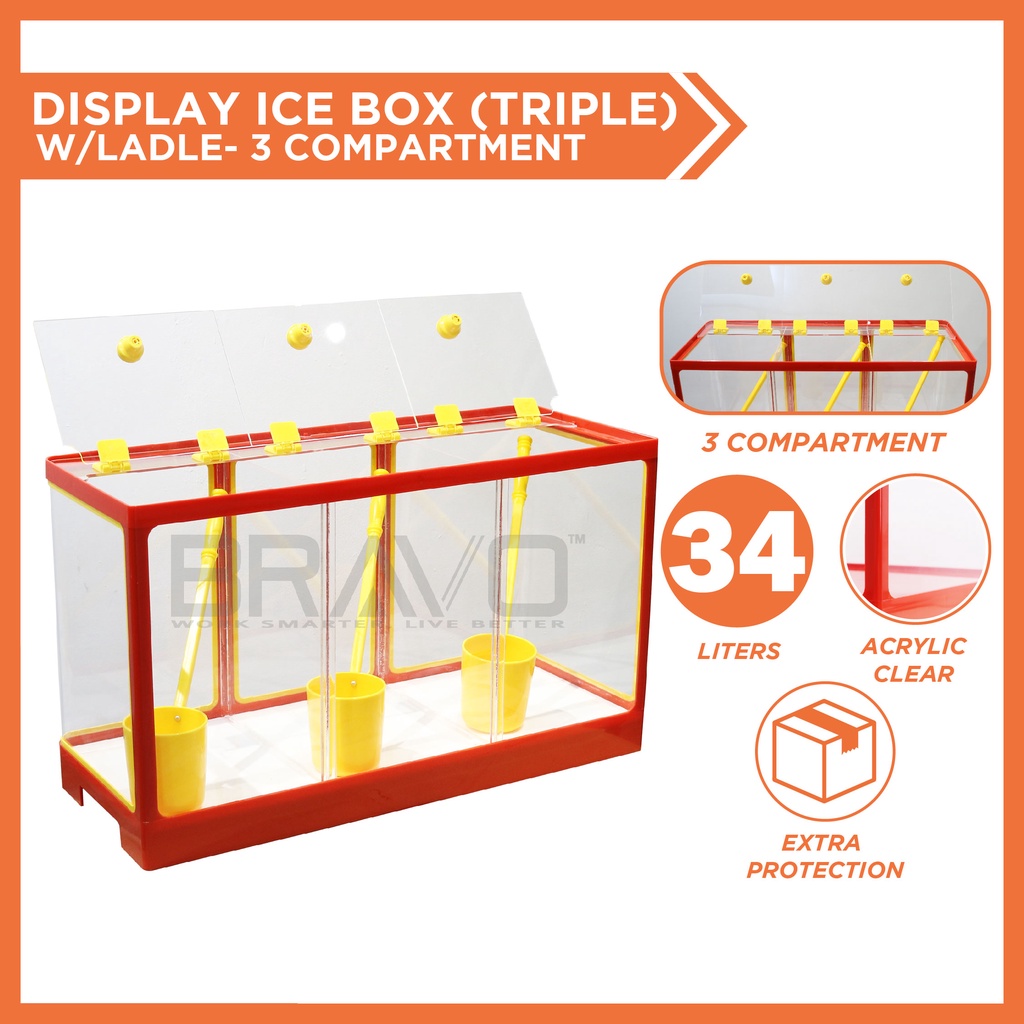 3 Compartment(Partition) Balang Air Pasar Malam Beverage Container With ...