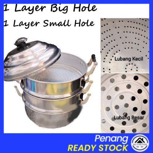 Wecareyou20 3 Layer Aluminium Pengukus Steamer Pot Periuk Kukus Alat ...