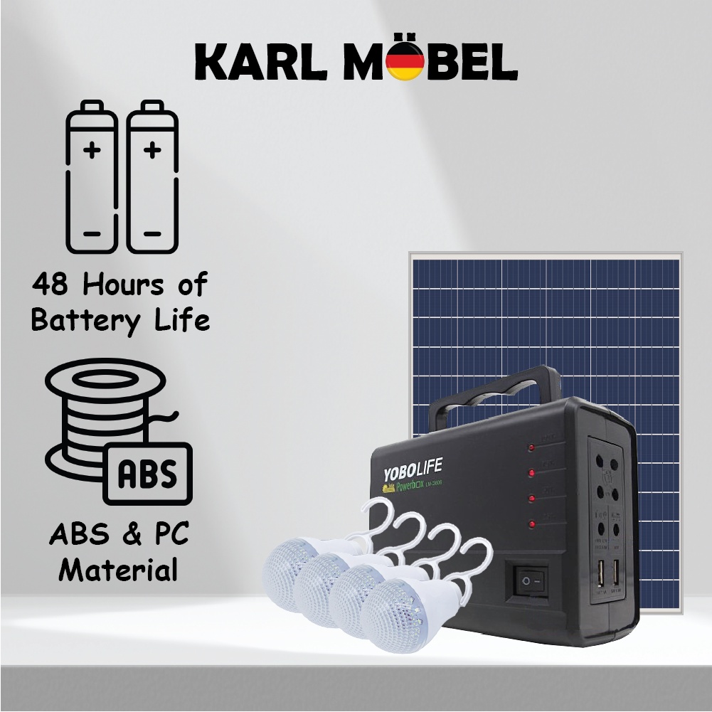 Solar generator Lampu solar light Power bank camping Portable bulb ...