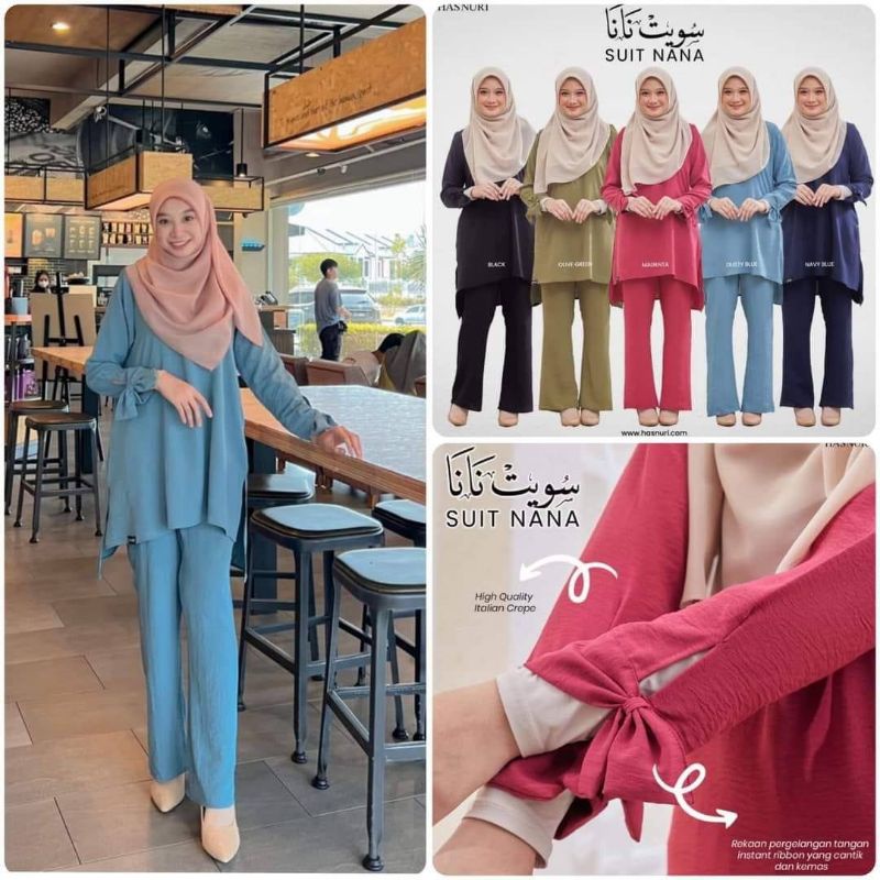 Suit Nana By Hasnuri Readystock suit muslimah moden suit viral suit ...