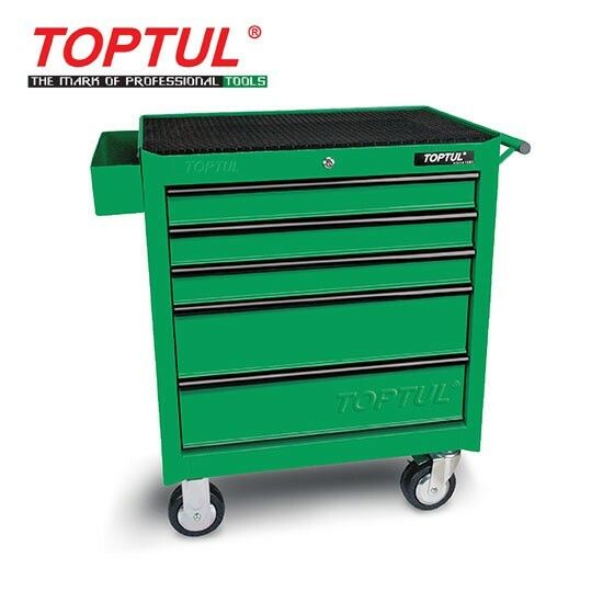 TOPTUL 5-Drawer Mobile Tool Trolley General Series - Green TCAA0501 ...