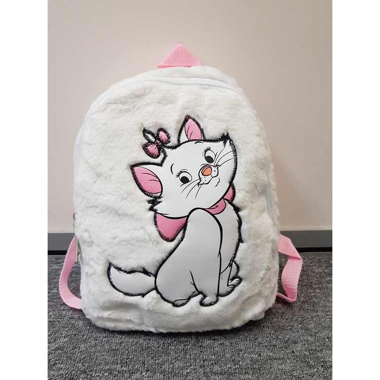 Oversea Stock Max-Disneys' Marie Kitten White Plush Backpack | Shopee ...