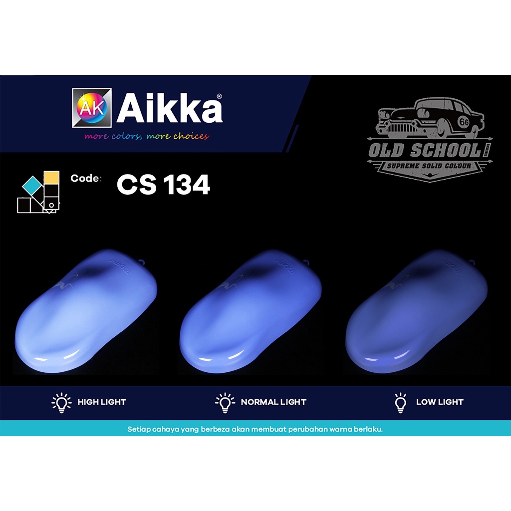 Aikka CS134 DARK THAI BLUE - Aikka Old School Solid Series | Shopee ...