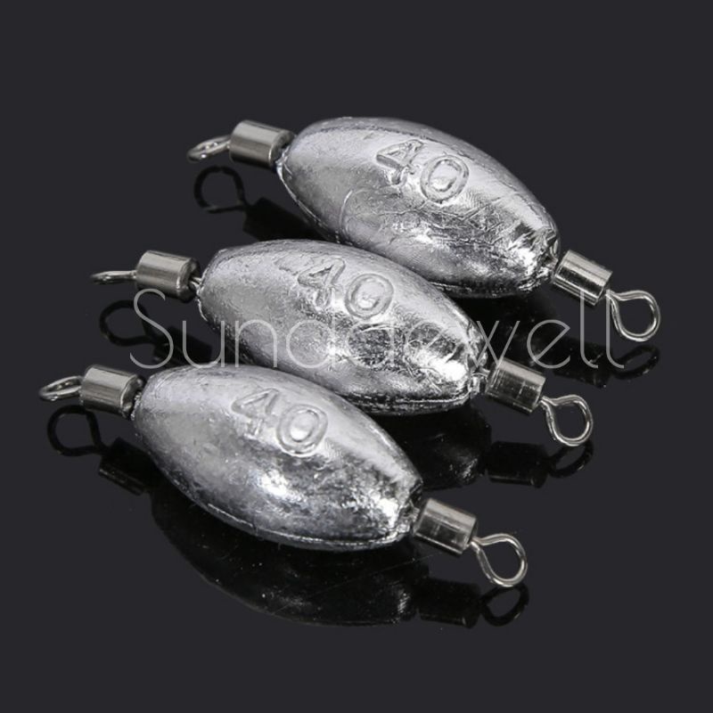 Sink Fishing Sinker Barrel Swivel Pancing Batu Berat Besi Stone Rock ...