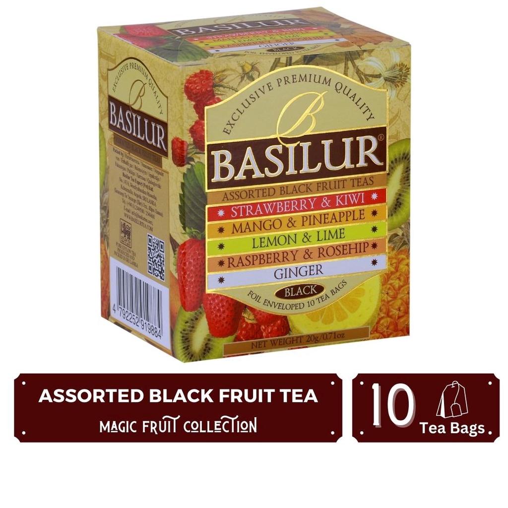 Basilur Magic Fruit Collection Assorted Black Tea (10 Individual ...