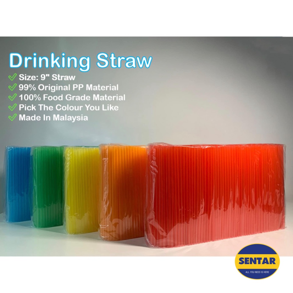 8/9" Drinking Straw - Disposable Plastic Straw - 8/9 inches Standard ...