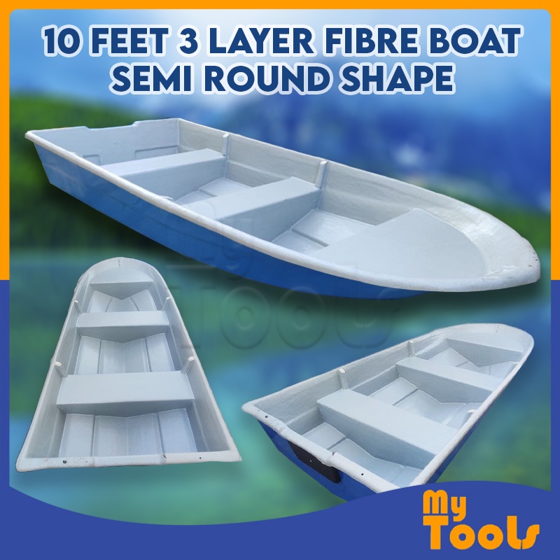 Mytools 10 Feet 3 Layer Fibre Boat Semi Round Shape (Random Color ...