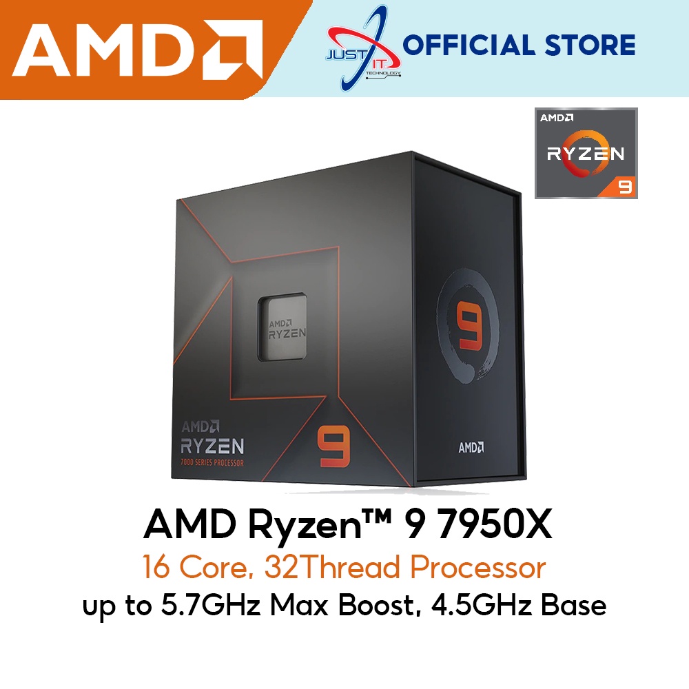 AMD RYZEN 9 7950X 4.5GHZ 64MB CACHE AM5 PROCESSOR | Shopee Malaysia