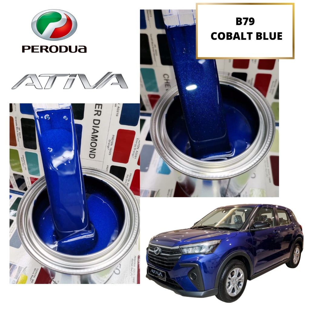 PERODUA ATIVA - B79 COBALT BLUE - 2K Paint / Cat Bancuh Kereta Original ...