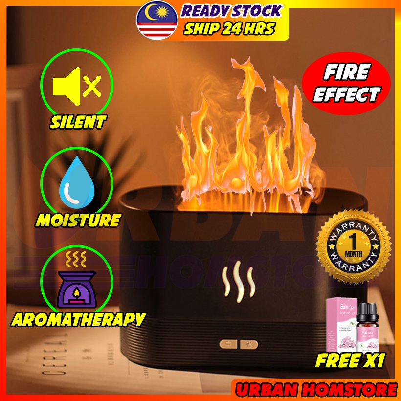 Flame humidifier fire Aromatherapy diffuser USB Relax humidifier aroma ...