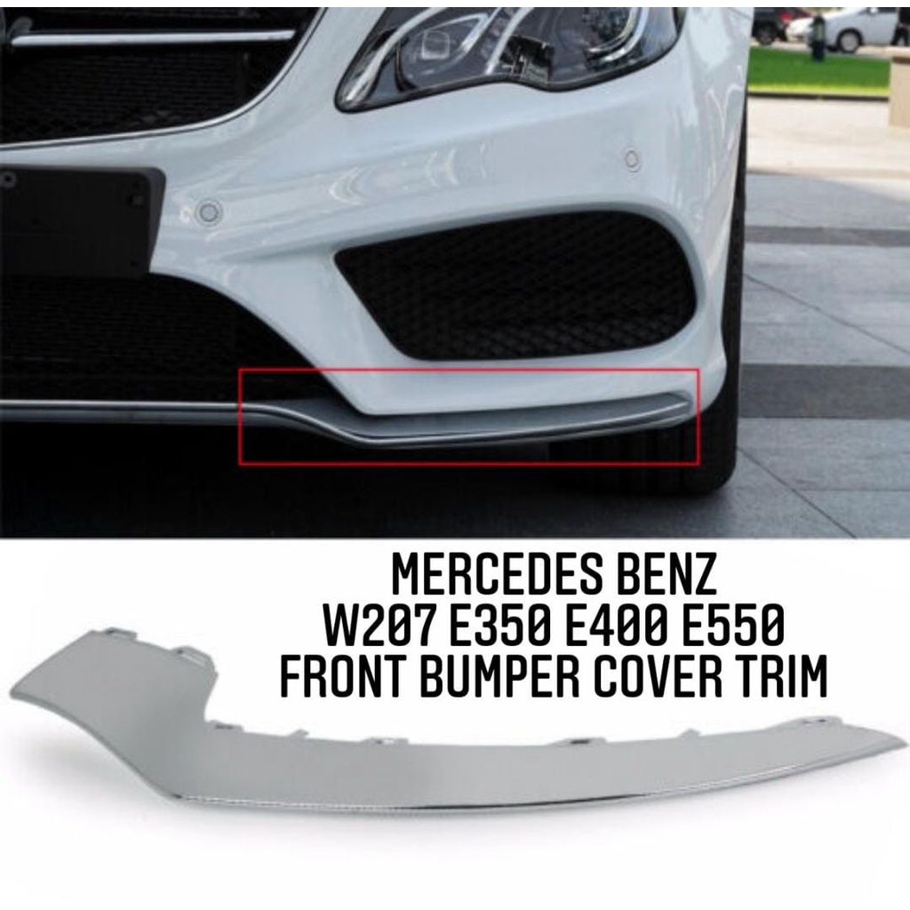 MERCEDES BENZ W207 E350 E400 E550 FRONT LOWER BUMPER COVER TRIM CHROME ...