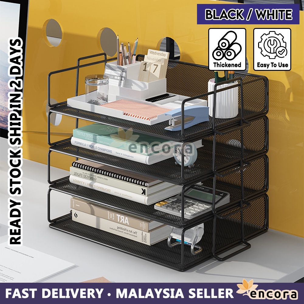 Encora Multi-Layer Document Tray Desk Paper Organizer Rak File Office ...