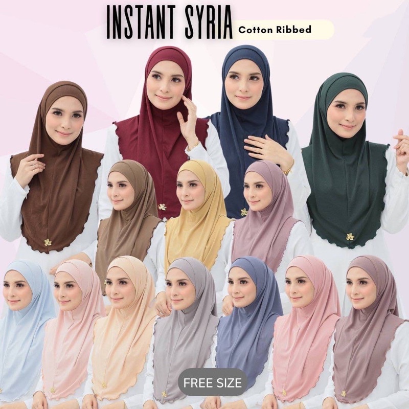 BORONG - TUDUNG SARUNG SYRIA ZARA COTTON RIBBED HALUS (WITH INNER ...