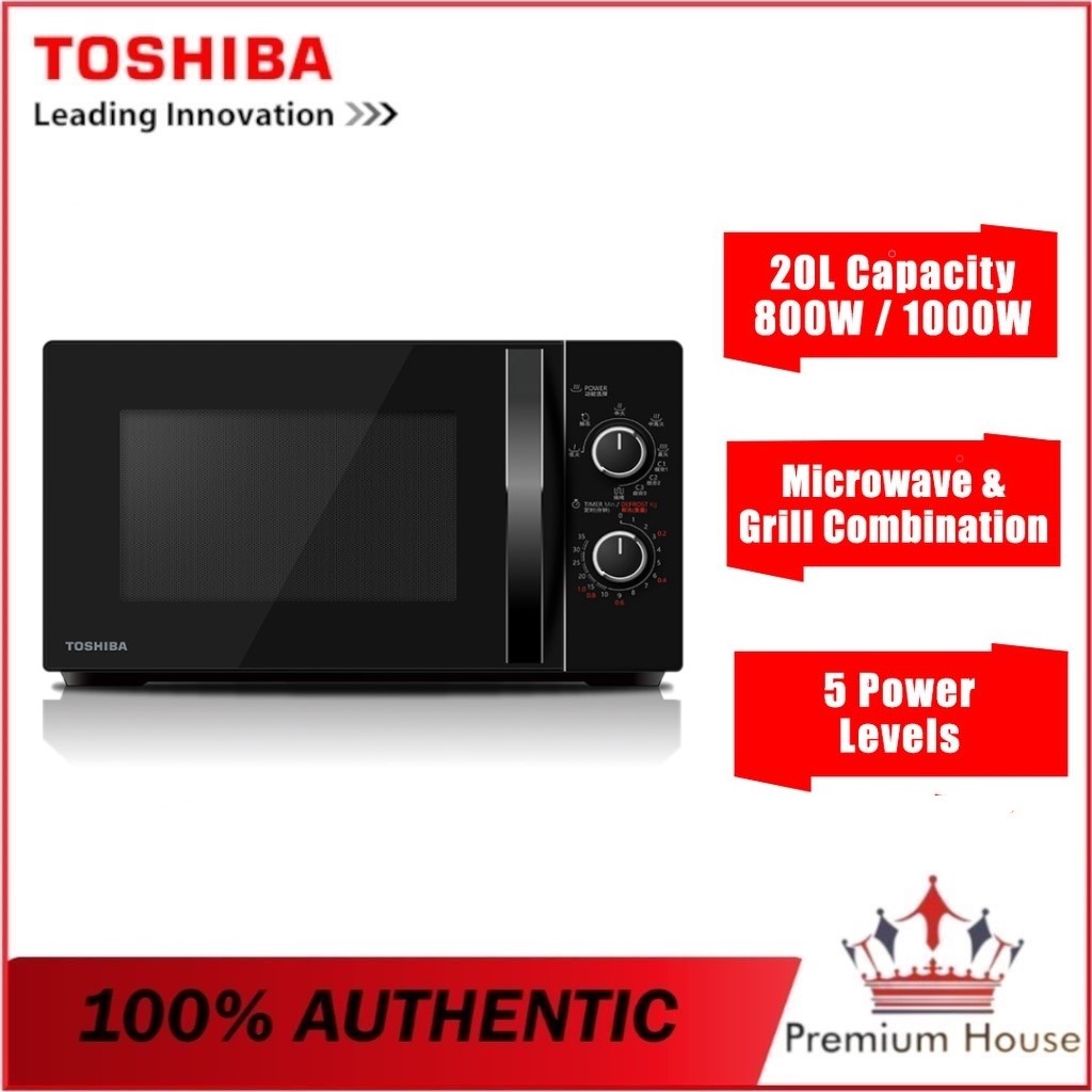 Toshiba MW-MG20P(BK) 20L Microwave Oven With Grill & Microwave Combination | Shopee Malaysia