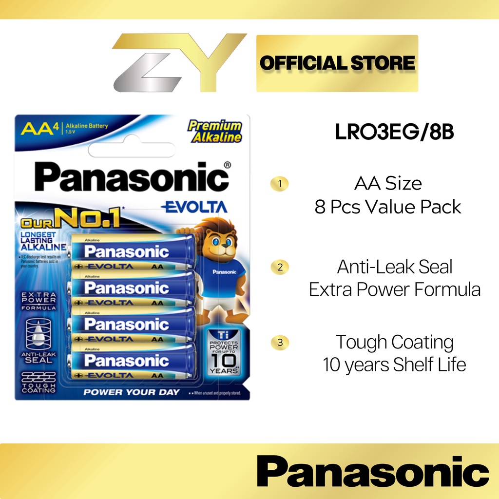 Panasonic EVOLTA Battery LR03EG/8B (AAA Size) | Shopee Malaysia