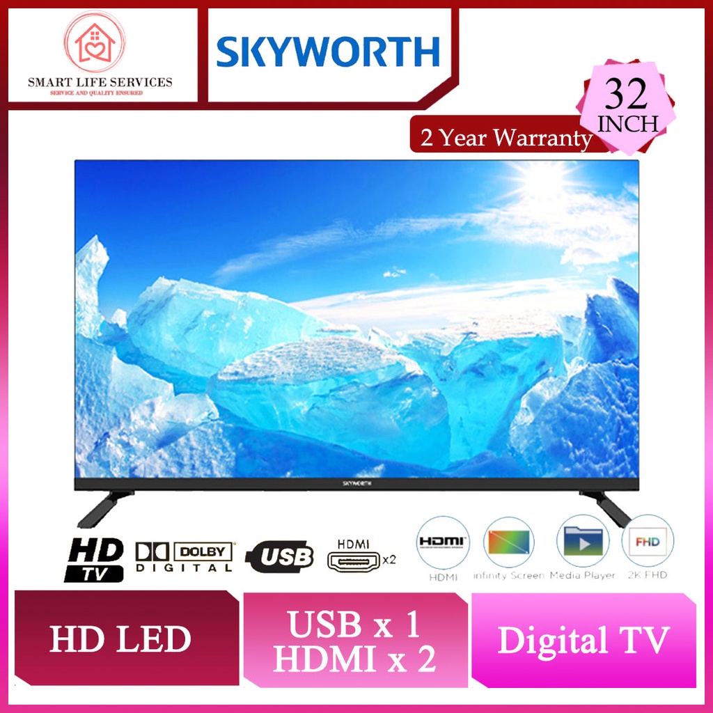Skyworth 32/ 40 Inch FHD Basic Digital TV 32STD2000 40STD2000 | Dolby Digital | Boundless Screen ...