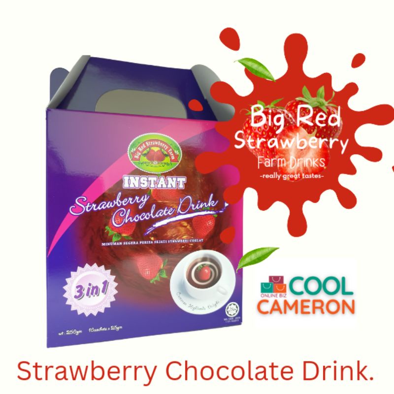 Cameron Highlands Strawberry Chocolate Instant Drink Minuman Coklat ...