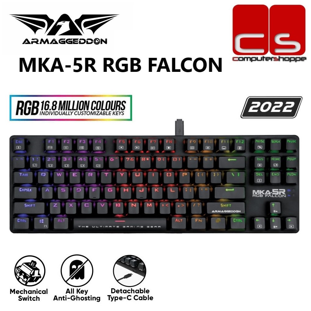 Armaggeddon MKA-5R RGB Falcon Blue Switch Mechanical Gaming Keyboard ...