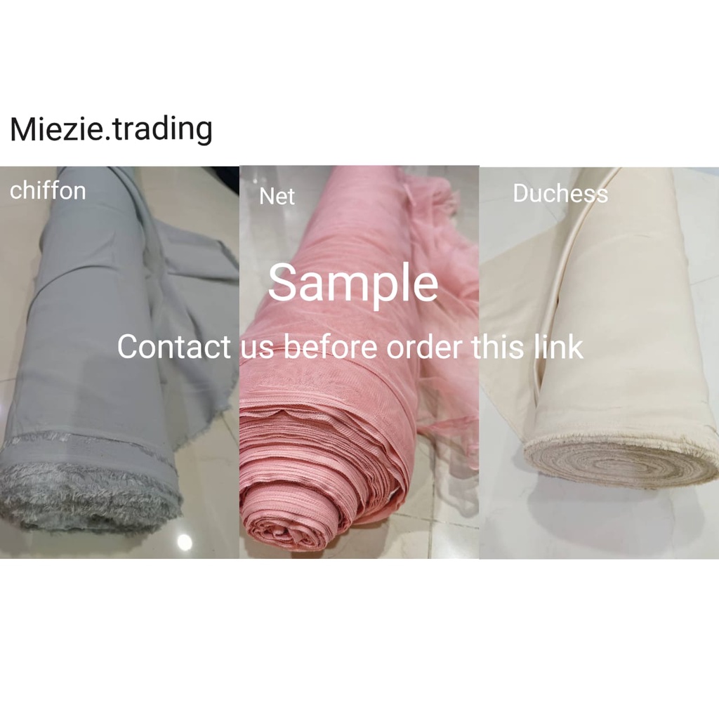 Sample Kain Duchess Satin/Net/Chiffon | Shopee Malaysia