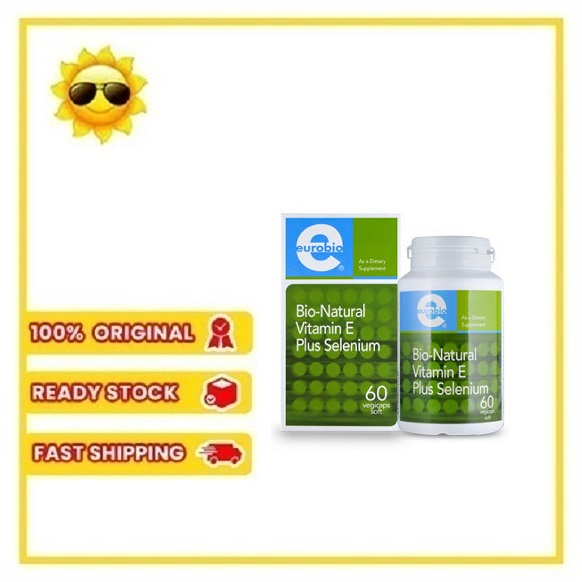 EUROBIO BIO-NATURAL VITAMIN E 250IU PLUS SELENIUM 26MCG (60'S) | Shopee ...