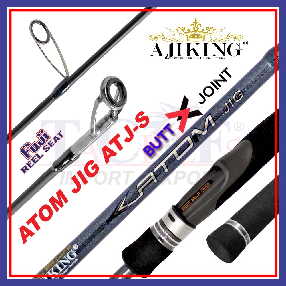 6ft Ajiking Atom Jig Jigging Spinning Rod Butt Joint Rod Fishing Rod Joran Pancing FUJI | Shopee ...