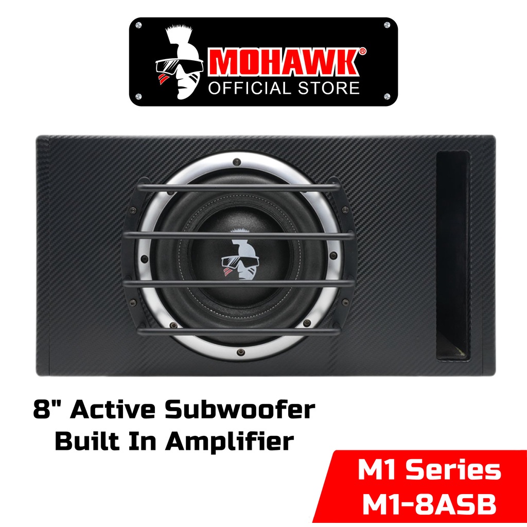 Mohawk 8" inch M1 Series Active Sub Woofer M1-8ASB Double Coil Super ...