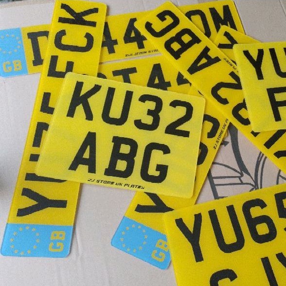 CUSTOM No Plate Kuning / Putih Europe UK Scania Volvo Actros Man Daf ...