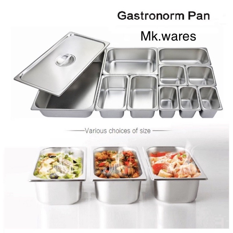 MK.wares Stainless Steel GN Pan Gastronorm Food Tray/Restaurants ...