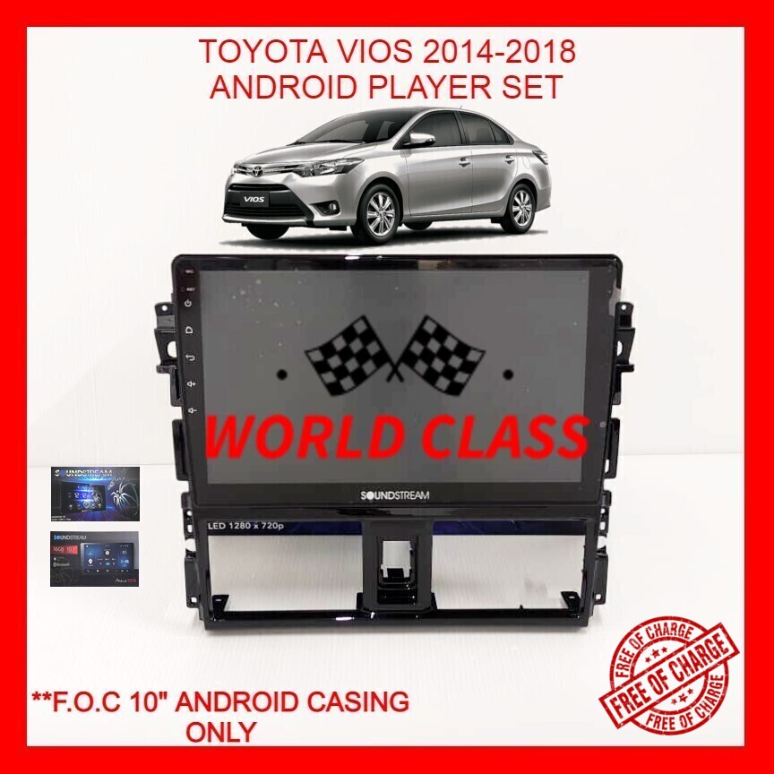 TOYOTA VIOS 2014-2018 SOUNDSTREAM 10" ANDROID IPS PLAYER FULL HD SCREEN ...