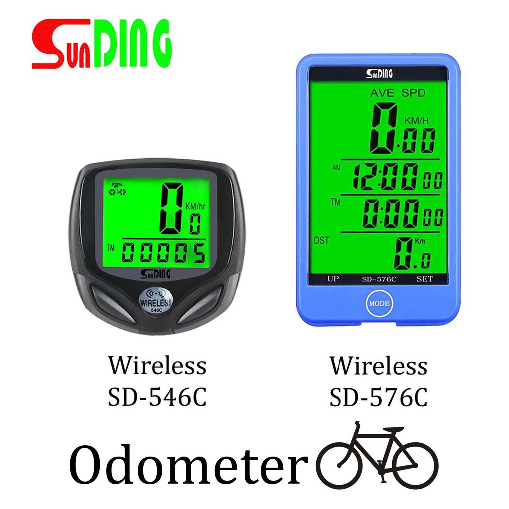 Original SUNDING wireless odometer meter bicycle basikal SPEEDOMETER ...
