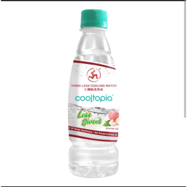 Three Legs Cooltopia Cooling Water Peach Less Sweet 320ml | Shopee Malaysia