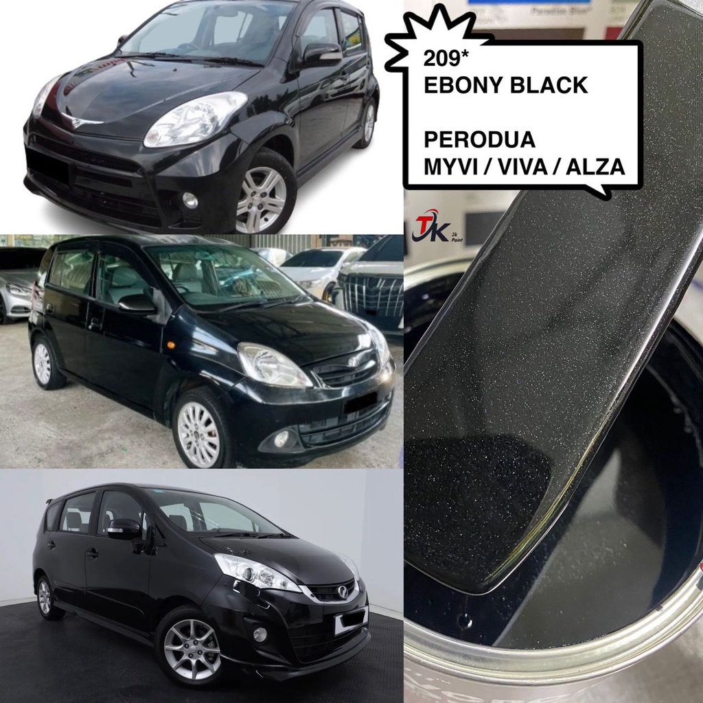 209* EBONY BLACK - PERODUA MYVI/AXIA/ALZA - 2K PAINT/CAR PAINT/CAT ...