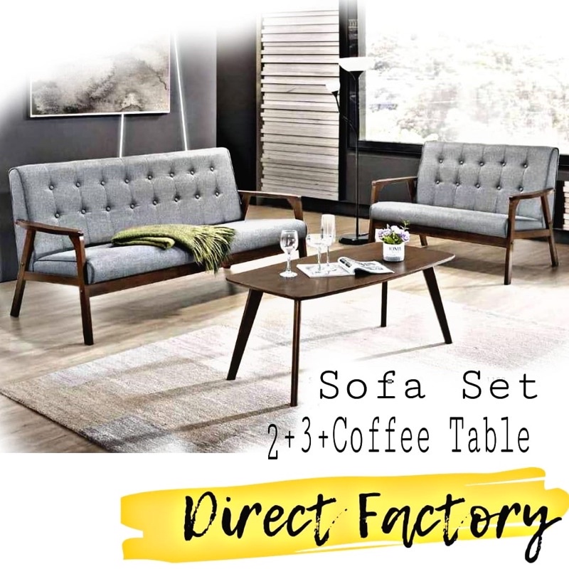 (Ready Stock)MYE Living Room Sofa Set 2+3+Coffee Table / SofaLShape ...
