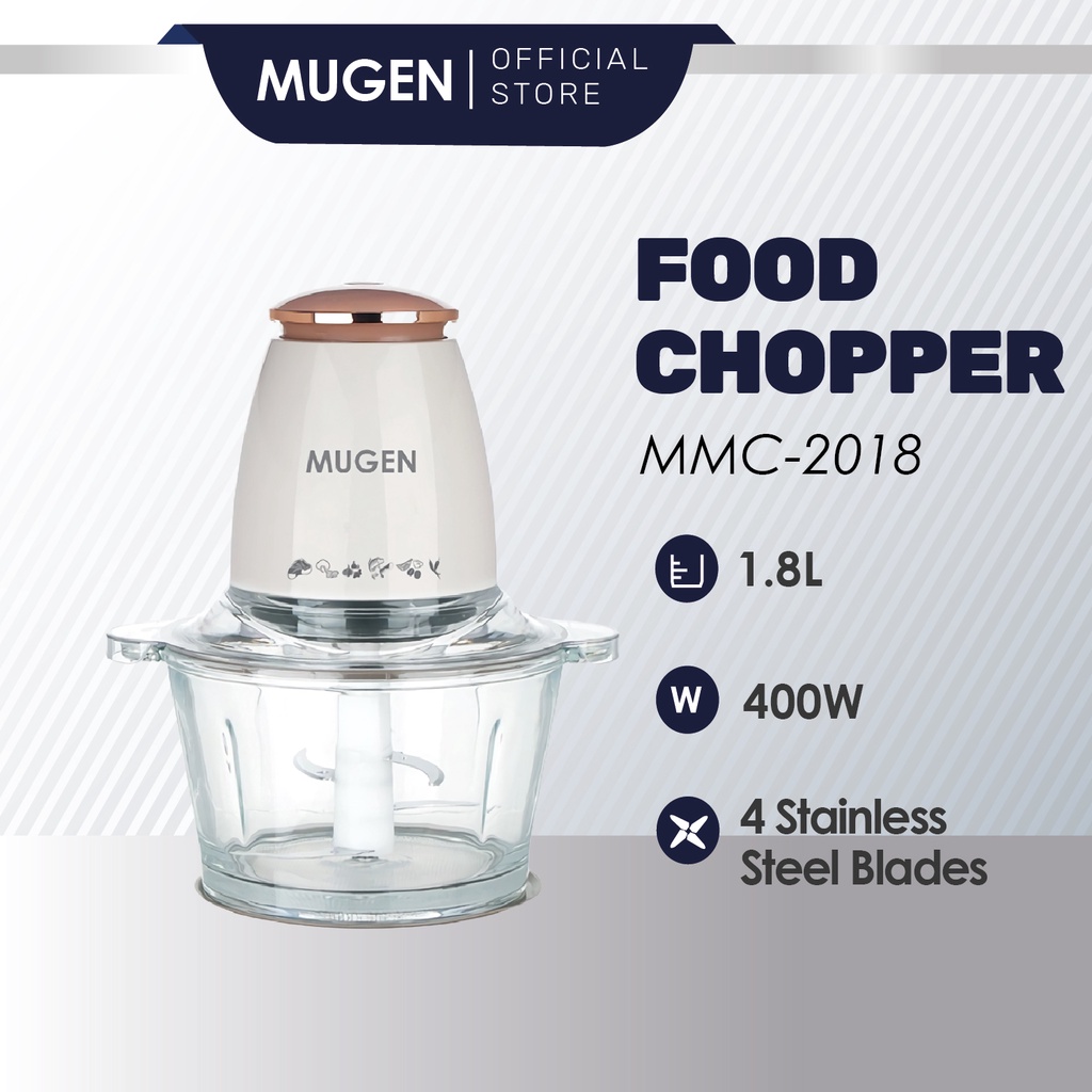 MUGEN Glass Food Chopper 1.8L (MMC-2018) | Shopee Malaysia