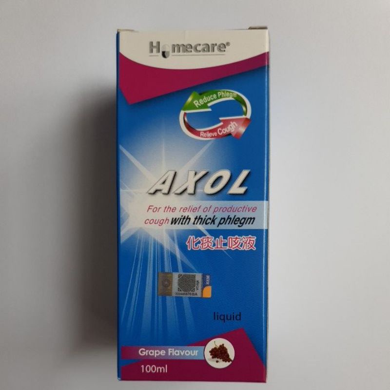 Homecare Axol Cough Liquid 100ml (No Box) (Grape Flavour)(Expiry Date ...
