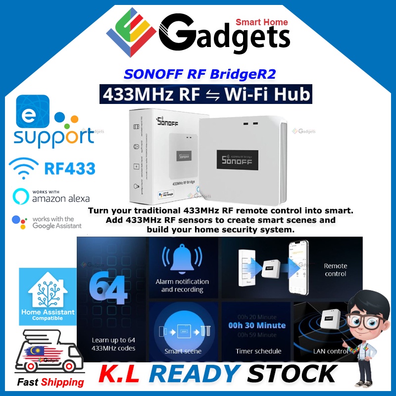 Sonoff RF BridgeR2 Smart Home Wifi Wireless Switch App Control (433Mhz ...