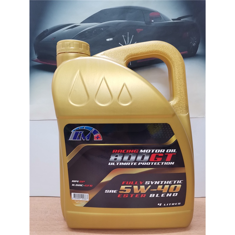 KM+ Nano Ester Blend Lubricant 800GT Fully Synthetic 5W-40 API SN ...