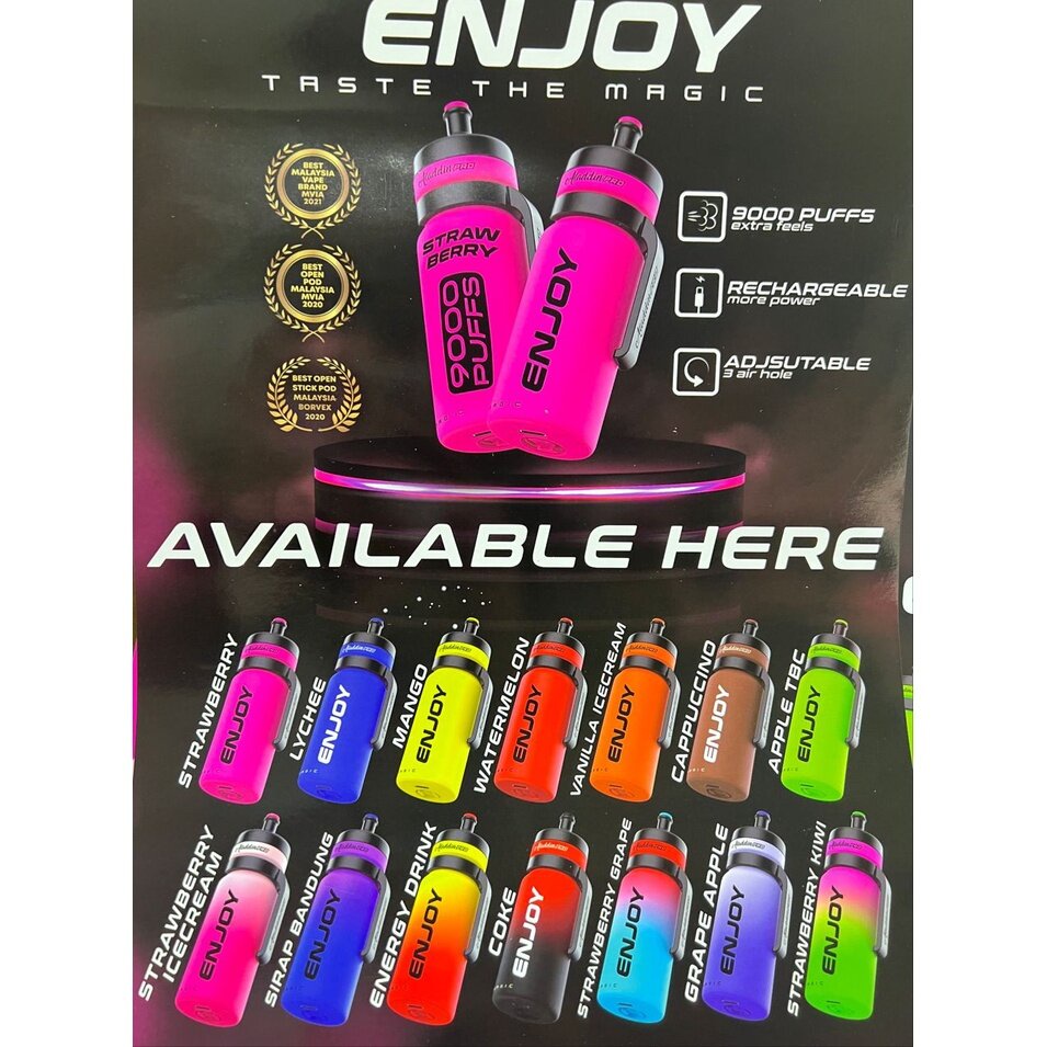 ALADDINPRO ENJOY 9000 PUFFS ALADDINE 9000 PUFF READY STOCK Shopee