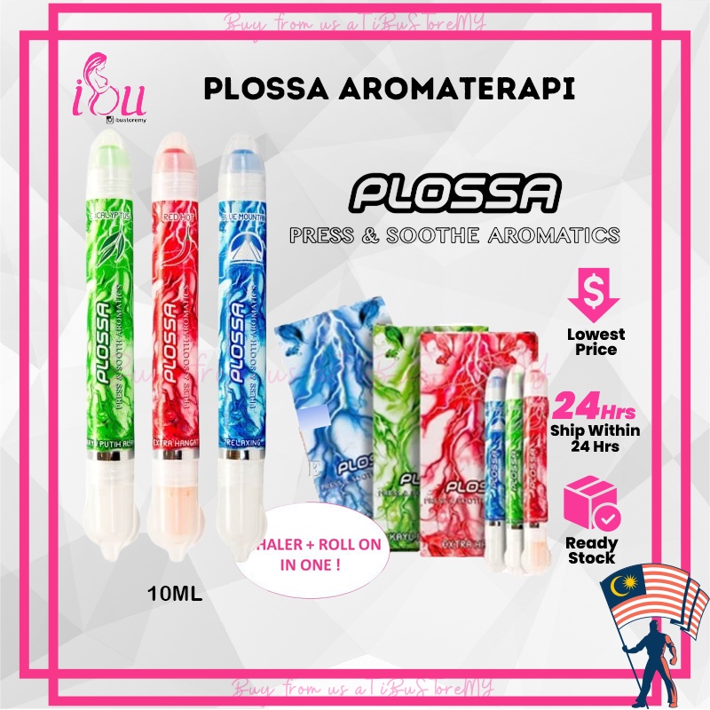 Plossa Minyak Angin 4 in 1 Aromatherapy Care 10ml Roll On dan Inhaler 2 ...