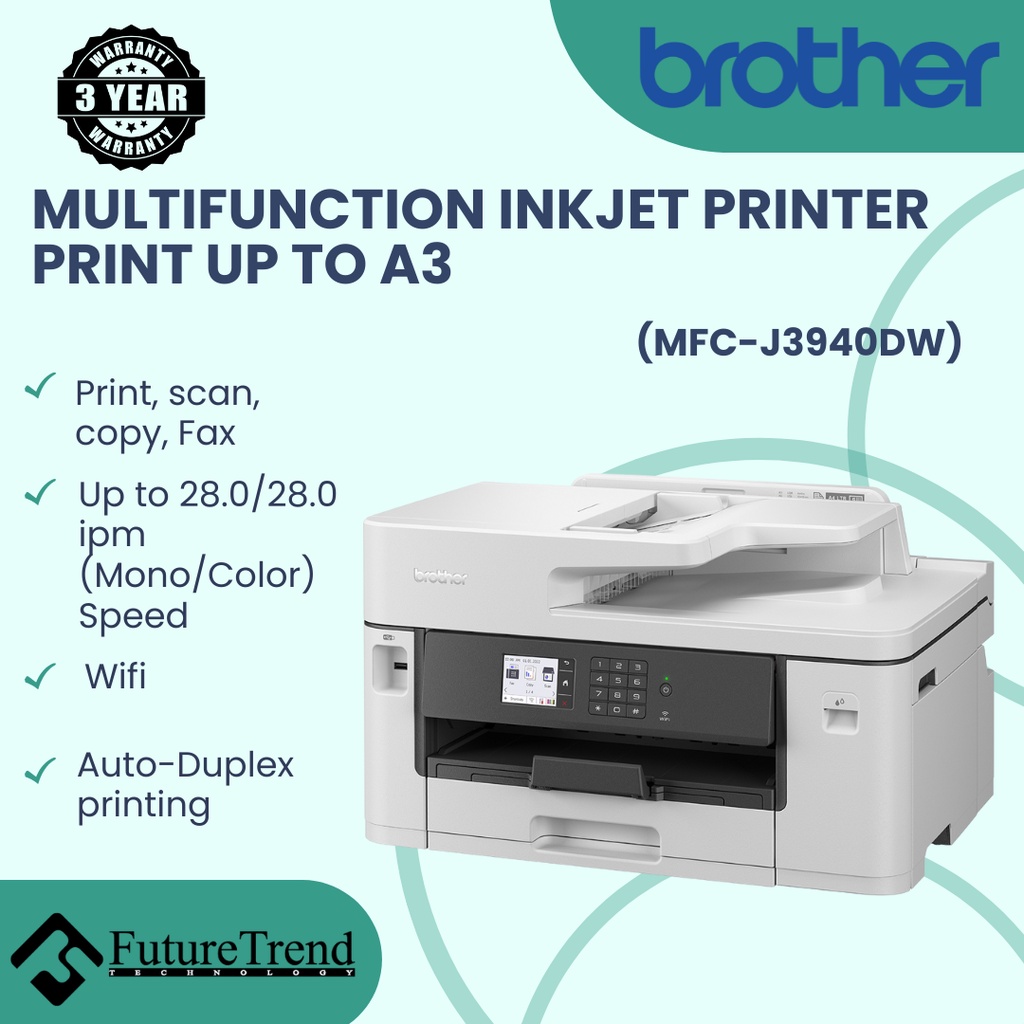 Brother MFC-J3940DW Multifunction Inkjet Printer print up to A3 ...